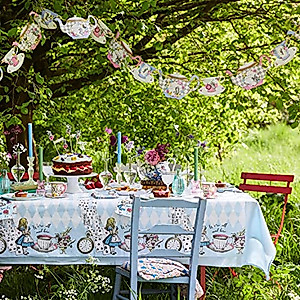 Talking Tables Truly Alice Hanging Teapot Bunting (13 Ft.) for a Tea Party, Multicolor