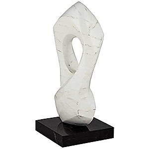 Studio 55D Kentwell 13 3/4" High Painted White Sculpture