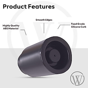 Wine Stoppers for Wine Bottles (2-Pack) - Vacuum Wine Preserver Set - Wine Saver and Sealer for Bottles - Reusable Wine Corks for Glass Bottles - Wine Accessories and Gifts to Keep Wine Fresh