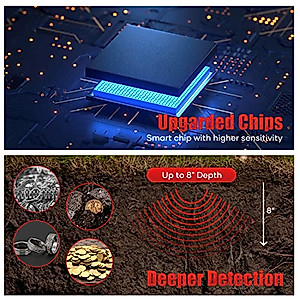 Metal Detector for Adults Professional, NUSICAN IP68 Waterproof 10" Searching Coil ,Ergonomic Design ,Adjustable Stem Detector for Adults and Teens, 4 Detection Modes High Accuracy, with Headphone