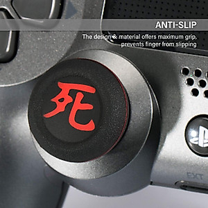 Playrealm Soft Rubber Silicone Printing Thumb Grip Cover x 4 for PS5, PS4,Xbox Series X/S, Xbox One, Switch PRO Controller(Ninja Life Pack)