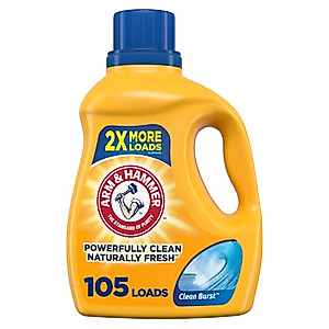 Arm & Hammer Clean Burst, 105 Loads Liquid Laundry Detergent, 105 fl oz