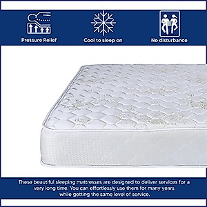 Mattress Solution Gentle Firm Tight top Innerspring Fully Assembled Mattress, Good for The Back, 75" x 48", Beige