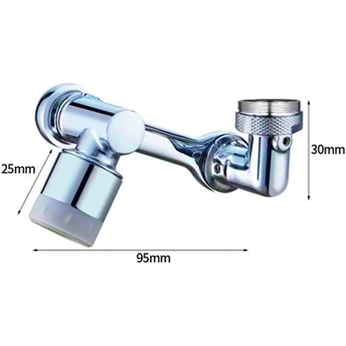 New Rotating 1080° Robotic Arm Faucet -【Universal Model】Splash Filter Faucet, Large Angle Rotating Robotic Arm Water Nozzle Faucet Adaptor w/ 2 Water Outlet Modes, Faucet Extender for Face Wash (1)