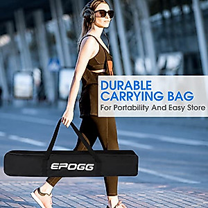 Portable Pickleball Net Set, EPOGG Official Size Pickleball Net System with 4 Pickleball Paddles, 2 Outdoor Pickleballs, Carry Bag and Heavy Duty Steel Frame for Professional Sports Training