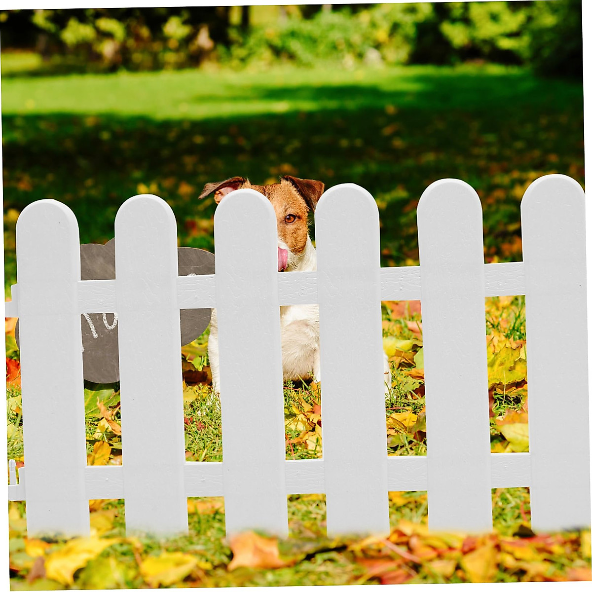 4pcs The Fence Outdoor Decoration Decorative Fences Outdoor Fence Patio Fence Tree Fence Fencing for Yard Garden Edging Dog Fence Outdoor Flower Bed Round Head Campus White Plastic