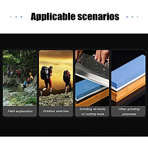 Premium Whetstone Knife Sharpening Stone,2 Side Grit 1000/6000 Whetstone Sharpener,Whetstone Knife Sharpener with NonSlip Bamboo Base & Angle Guide