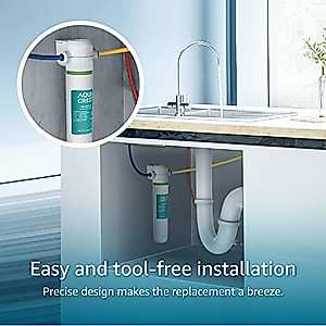 AQUA CREST FQK1K Under Sink Water Filter, 1320 Gallons, Replacement for GE FQK1K, FQK2J, GXK185K and GX1S50R (Pack of 1)