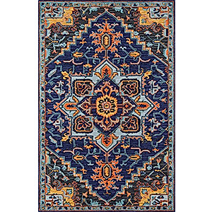 Momeni Ibiza Wool Area Rug, 3' X 5', Navy