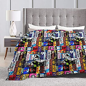 Broadway Musical Collage Blanket Cute Anime Fleece Throw Blankets and Throws for Couch Bed Sofa Office Ultra Soft Lightweight Plush Cozy Warm Flannel Blanket 60"X50"