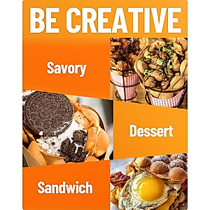 PYY Double Bubble Waffle Maker Commercial Waffle Maker Non-stick Hong Kong Egg Waffle Maker for Home Use Stainless Steel Pancake Maker 180° rotate, 1500W 110V Electric Cone Maker 122-482℉