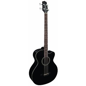 Takamine G Series GB30CE-BLK Jumbo Acoustic Electric Bass Guitar, Venetian Cutaway, Black