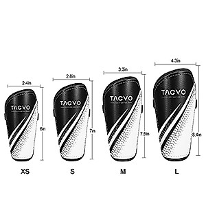 TAGVO Soccer Shin Guards, Kids Youth Lightweight Soccer Equipment with Adjustable Straps, Great Performance Soccer Shin Pads for Boys Girls