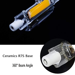 Yecherate 78mm 5W R7S LED Bulb (3 Pack) 50W Halogen Equivalent 78mm J-Type 5W 120V R7S Base 6000K Cool White J Type T3 78mm Double Ended Flood Light Bulbs 360°Beam Angle Landscape Lights