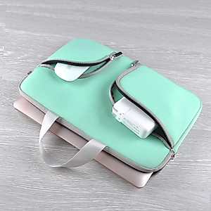 HESTECH 10 Inch Laptop Case with Handle,Tablet Sleeve Case Protective Cover Carrying Bag for Chromebook Duet 10.1"/11Inch IPad Air M2/9.7 10.5 11 Inch IPad Pro/Samsung Galaxy Tab 10.1 S6 Lite,Green