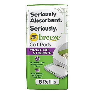 Purina Tidy Cats Cat Litter Breeze Pads Refill Pack Multi Cat Litter Pads - 8 ct. Bag