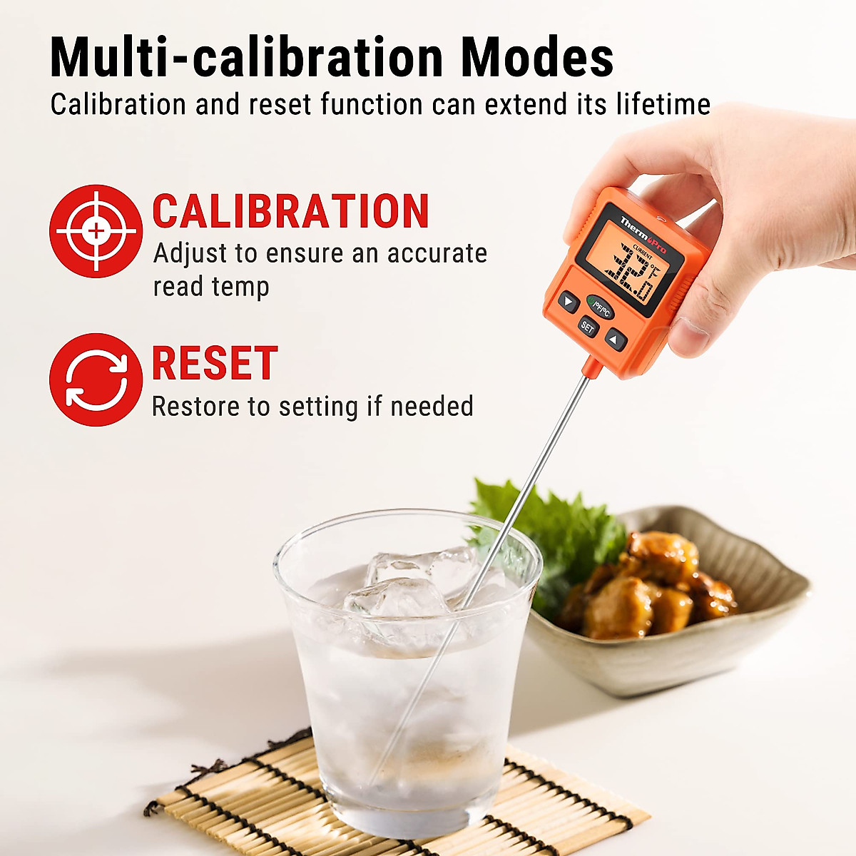 ThermoPro TP511 Digital Candy Thermometer with Pot Clip, Programmable Instant Read Food Meat Thermometer with 8'' Long Probe for Smoker Baking Grilling Candle Liquid Oil Deep Fry Thermometer