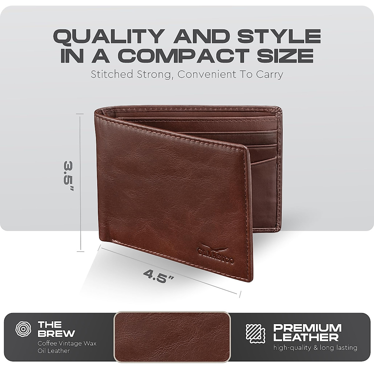 Wallet for Men’s - Genuine Leather Slim Bifold RFID Wallet - Gift for Men Packed in Stylish Gift Box
