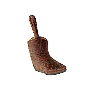 Pepper Mill Wood, Pepper Crusher. Figure Ironwood Handmade for Crush Chiltepin Chili Tepin, Spices or Peppers. Kitchen and Utensil Decor (Boot figure)