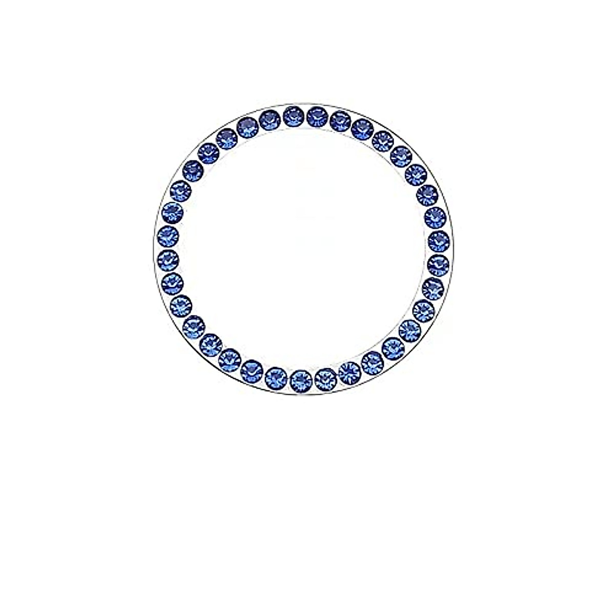 3PCS Bling Car Interior Decoration Crystal Diamond Sticker Start Button Ring Emblem Sticker Key Ignition Starter & Knob Ring(Blue)