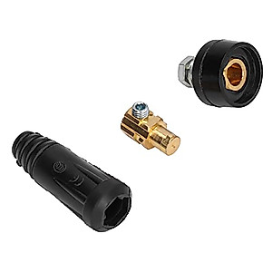 Welding Cable Connector, 5 Sets Wide Use European Style Firm Fixing Welder Cables Plug Socket for Machine