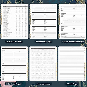 2024-2027 Monthly Planner/Calendar - July 2024 - June 2027, 3 Year Monthly Planner 2024-2027, 9'' x 11'', 36 Monthly Tabs, Pocket, Note Pages