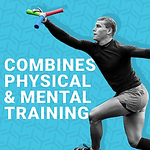 HECOstix - Red Green Blue - Premium Hand Eye Coordination & Reaction Speed Training Tool Improve Sports Performance, Exercise, and Fun for All Ages