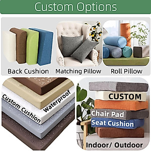 Kiyeocca Custom Bench Cushion Indoor, Window Seating Cushions, Corner Nook Cushions, Rv Seat Cushion Replacement, Banquette Cushions for Bench, 60 inches Long