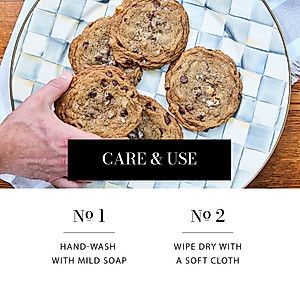 MACKENZIE-CHILDS Sterling Check Serving Platter, Large 16-Inch Enamel Serving Dish