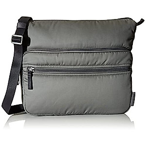 Vera Bradley Women's Cotton Utility Crossbody Purse, Galaxy Gray - Recycled Cotton, One Size