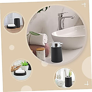 Alipis 3 Sets Bathroom Set Bath Accessories Makeup Accessories soap Lotion Dispenser Tumbler rinsing Cup soap Dish Holder Toilet Parts Bathroom Soap Tray Plastic Lotion Bottle Household