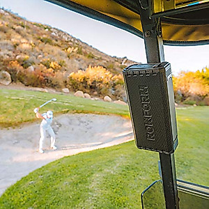 Rokform G-ROK – Portable Golf Speaker, Magnetic Wireless Speaker, IPX7 Waterproof, Shockproof & Dustproof, Loud & Clear Sound, 24 Hour Battery, Rugged Outdoor Golf Cart Speaker (Black)