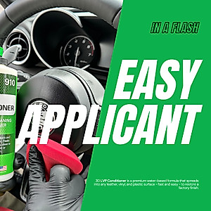 3D Leather, Vinyl & Plastic Conditioner - Restores, Conditions & Protects for Extended Life & Appearance - Great for Seats, Steering Wheels, Door Panels - Car, Office, Home Use 1 Gallon