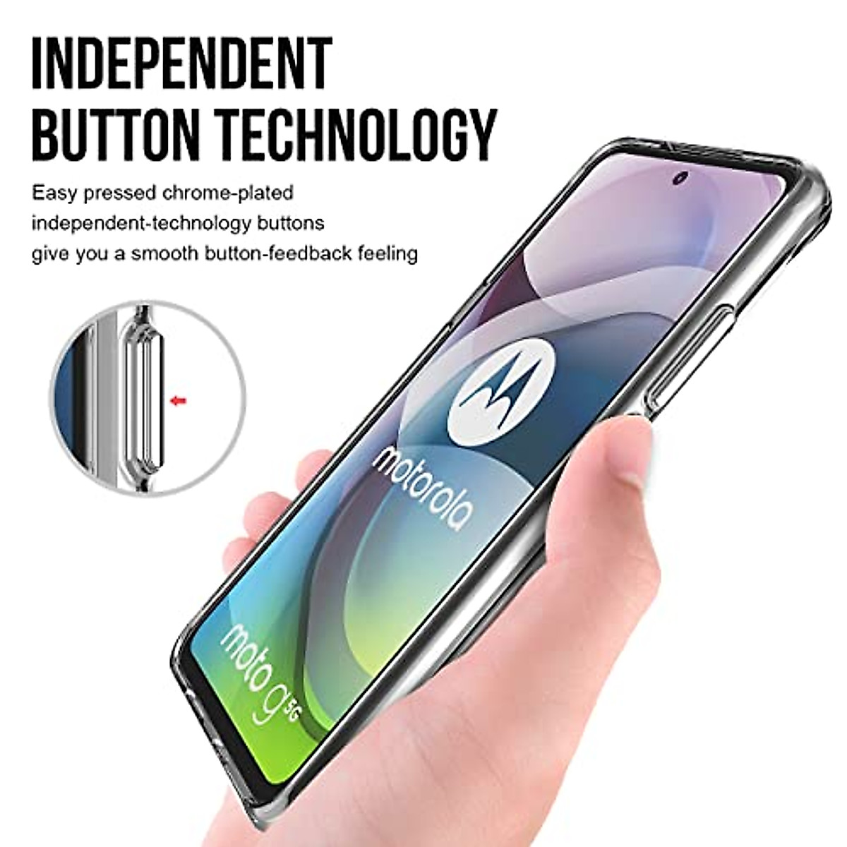 Guarishel Crystal Clear Case for Motorola One 5G Ace Phone Case, [Not-Yellowing] [Military Drop Protection] Upgraded Shockproof Protective Phone Case for Moto One 5G Ace 6.5 inch - Slim Fit