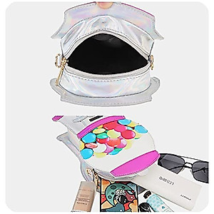 ENJOININ Gumball Machine Shaped Handbag for Women Novelty Crossbody Bag Cute Cartoon Girls' Shoulder Bag