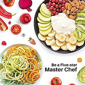 Bestand Spiralizer Attachment Compatible with KitchenAid Stand Mixer Packed with Peel, Core and Slice, Vegetable Slicer (Not KitchenAid Brand Spiralizer) (7 Blades)