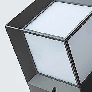 JSBDPHW Modern Minimalist E27 Pillar Lamp Outdoor Courtyard Fence Column Light Acrylic Lampshade Villa Gate Waterproof Post Light Lawn Road Lighting Landscape Light