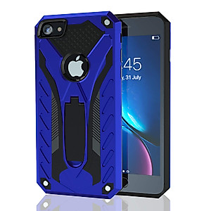 Kitoo Designed for iPhone SE 2022 | Designed for iPhone 7/8 Case | Designed for iPhone SE 2020 Cases with Kickstand, Military Grade 12ft. Drop Tested - Blue