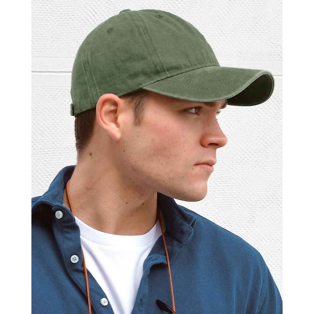 FURTALK Men and Women Vintage Washed Distressed Cotton Baseball Cap Plain Blank Adjustable Classic Baseball Hat Cap Green