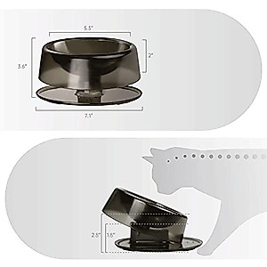 FUUIE Bowls for Food and Water Pet Bowl for Cat and Dog Adjustable Angel Cat Bowl Dog Bowl with Non-Slip Feeder for Cats and Dogs Kitten and Puppy Pet Products (Color : Blue)