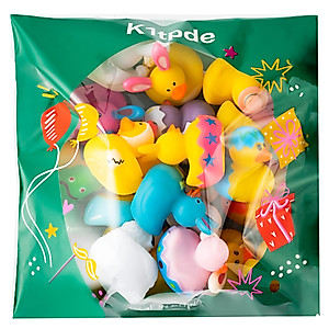 K1tpde 20PCS Assorted Cute Rubber Ducks, Summer Pack of Rubber Ducks, Resurrection Bunny Rubber Duck, Funny Rubber Ducks Bath Tub Toys for Kids, Baby Showers Accessories, Birthday Gifts Party Favors