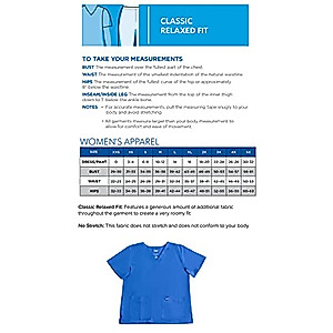 Landau Essentials Relaxed Fit 4-Pocket V-Neck Scrub Top for Women 8219 Steel Grey