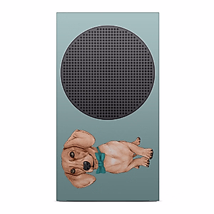 Head Case Designs Officially Licensed Barruf Dachshund, The Wiener Art Mix Vinyl Sticker Gaming Skin Decal Cover Compatible With Xbox Series S Console and Controller Bundle