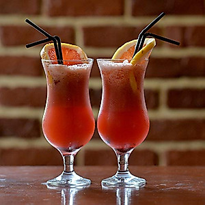 ALINK 500-Pack Black Flexible Drinking Straws, Plastic Disposable Bendy Straws - 7.75" x 0.23"