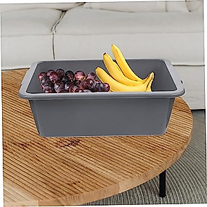 FONDOTIN White Boxes Plastic Organizer Box Plastic Storage Bins Grey Commercial Bus Box Bus Tub Commercial Plastic Bus Box Storage Box Storage Basket Sink Tub Wash Basin Storage Tub