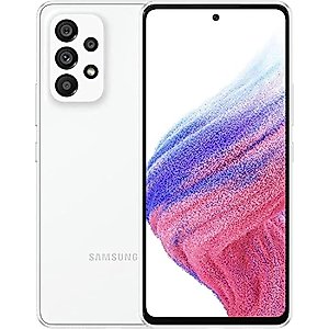 SAMSUNG Galaxy A53 5G (SM-A536E/DS) Dual SIM, 256GB 8GB RAM, Factory Unlocked GSM, International Version - No Warranty - (Awesome White)