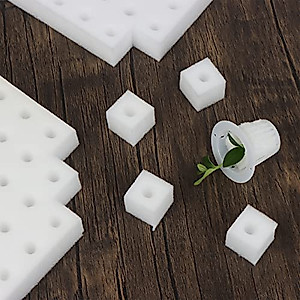 Eshylala 400 PCS Hydroponic Sponge Planting Tool Square Seedling Sponges Greenhouse Hydroponic Sponge Hydroponic Vegetable Planting Sponge for Small Bud Growth