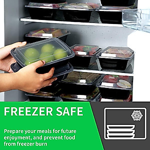 Meal Prep Containers [38OZ] Plastic Food Storage Containers With Lids,10-Pack Reusable To Go Containers, Disposable Food Prep Containers, BPA-free, Stackable, Microwave/Dishwasher/Freezer Safe