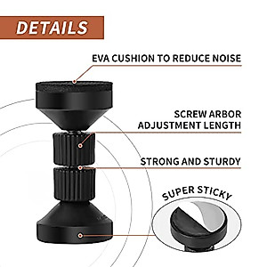 dadop Adjustable Threaded Bed Frame Anti-Shake Tool for Bed, Headboard Stoppers, Bedside Headboards Prevent loosening Anti-Shake Fixer, Easy Install (2pcs Black Upgraded Version, 40-100mm)