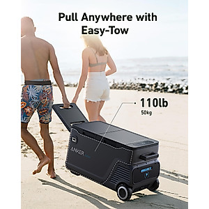 Anker EverFrost 50 Powered Cooler, 53L Portable Refrigerator for Car, Powered Cooler with 299Wh Battery, Powered by AC/DC or Solar, For Outdoor Camping, Travel, and Fishing, Fits in Trucks (Renewed)
